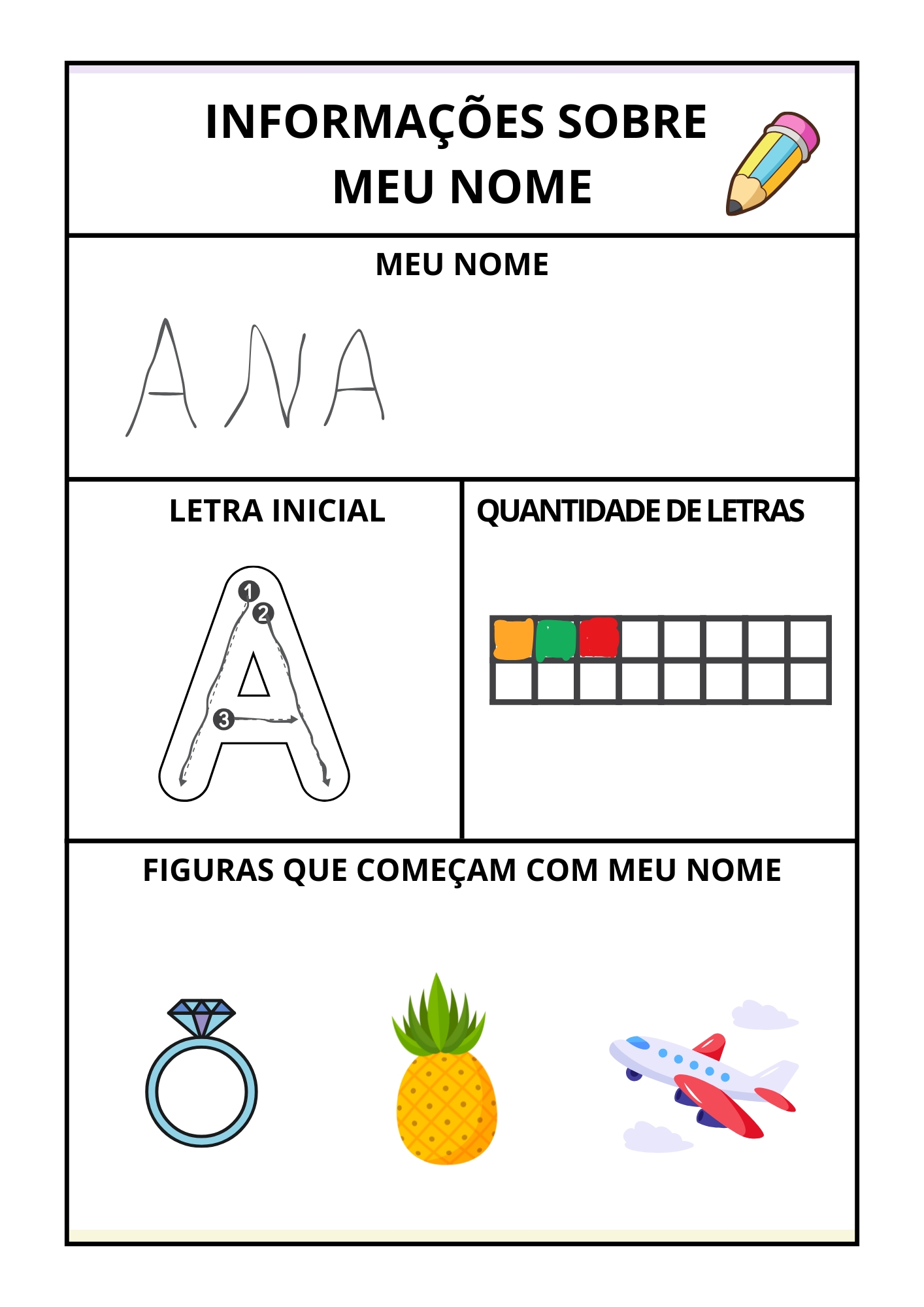 Atividades Nome Próprio Educação Infantil em PDF - Aula sem Segredo